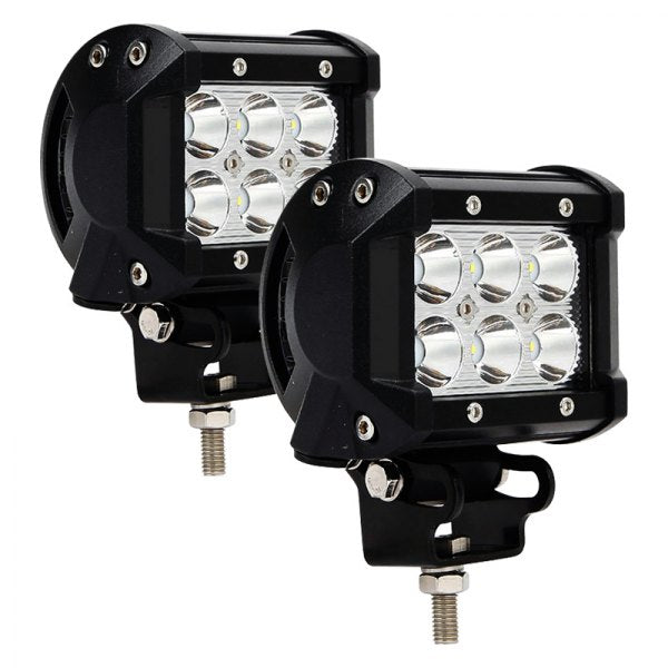 Race Sport Street Series 18W 6 LED Bottom Mount LED Spot Lights Pair ...