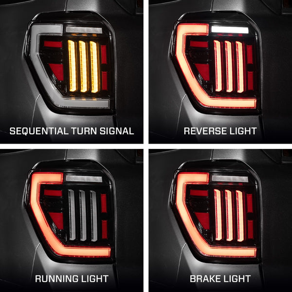 Form Lighting 2010-2024 Toyota 4Runner LED Tail Lights Red pair FL0106 ...