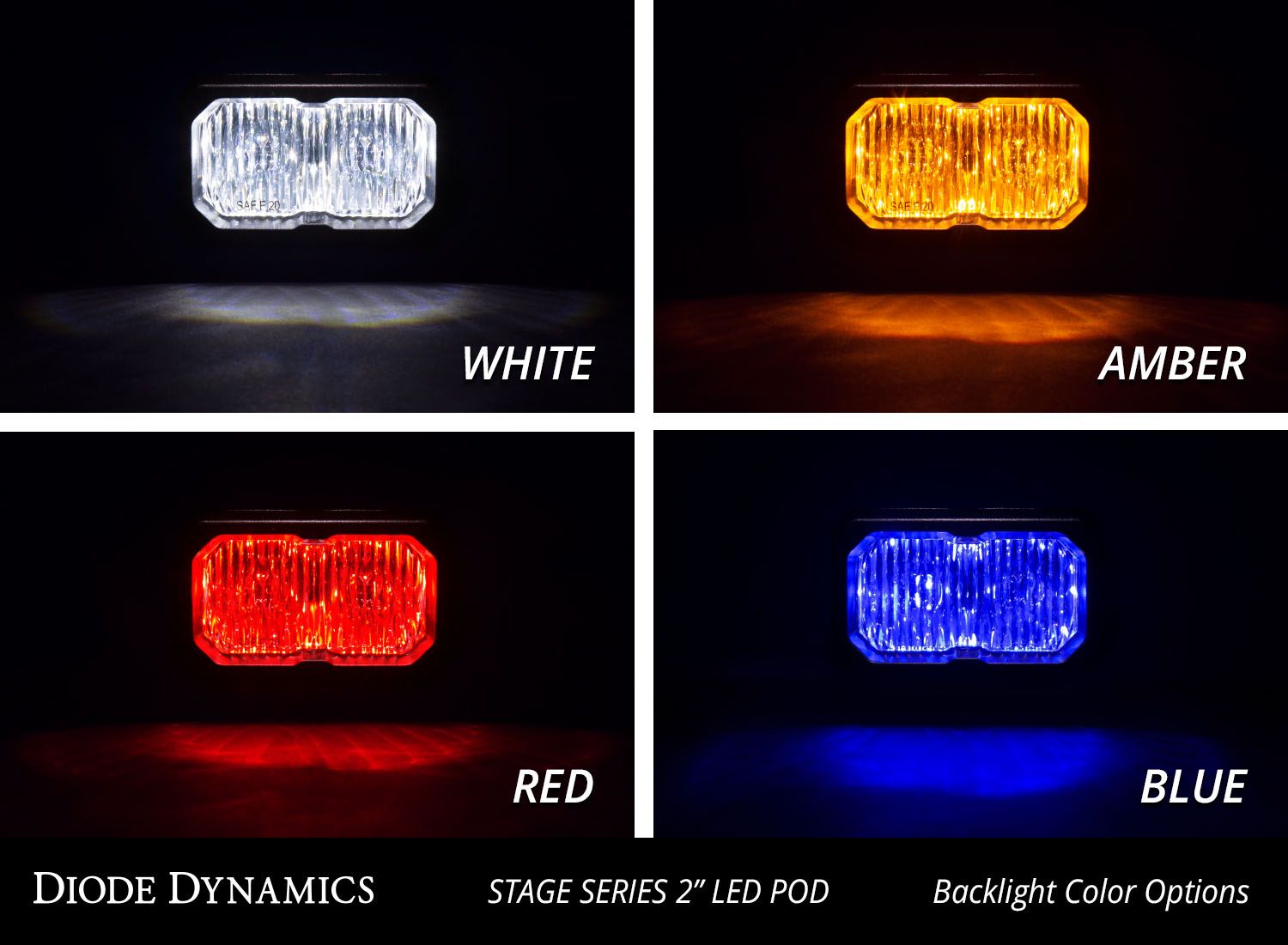 Diode Dynamics Stage Series 2" Pro White Combo Standard WBL pair DD640 ...
