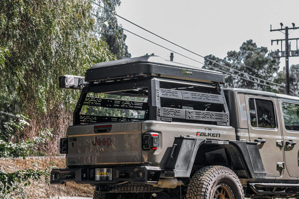 Attica 2019-2024 Jeep Gladiator Powder Coated Steel Box 1 of 2 Bed Rack ...