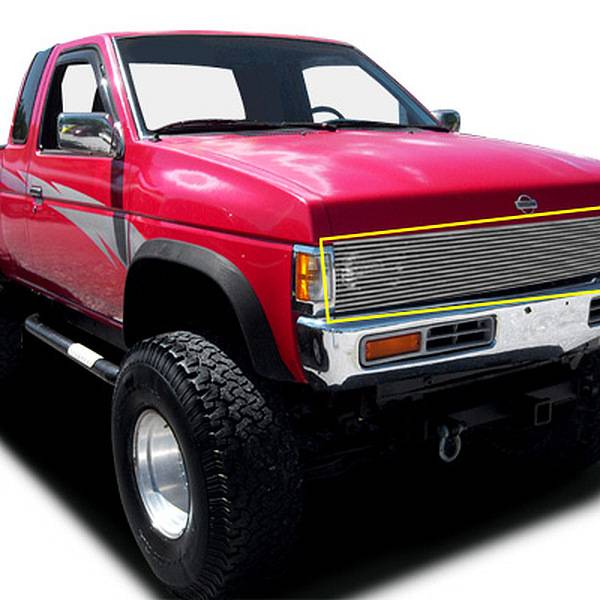 T-Rex 1986-1997 Nissan Hardbody Phantom Grille Billet Insert Polished ...