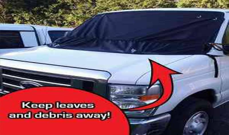 Auto Gutter Leaf Protector Windshield Cover full size trucks and SUV L ...
