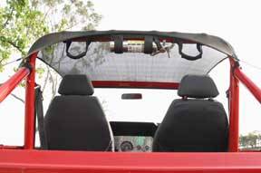 Warrior 1976-1991 Jeep Wrangler Cj7 Yj Breezer Bikini Top Mesh Black ...