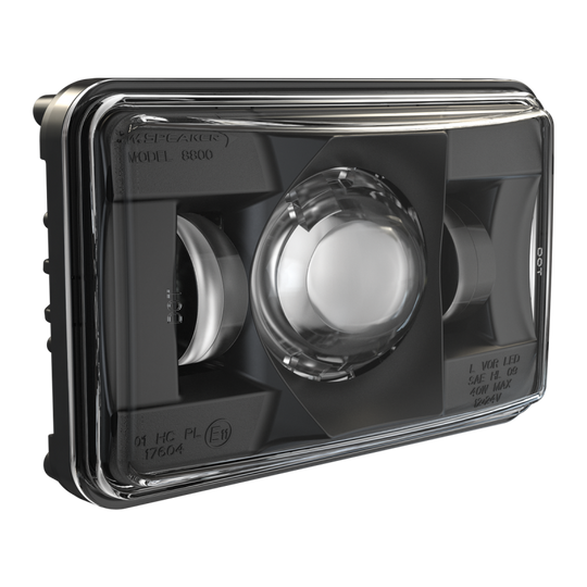 J.W Speakers 8800 EV2 12V 24V LED High Beam SAE/ECE Headlight with Chr ...