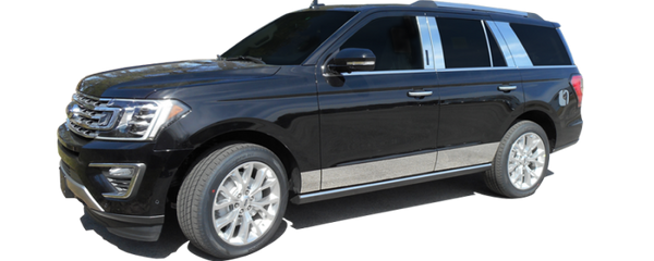 QAA 2018-2022 Ford Expedition 6 piece Stainless Rocker Panel Trim Lowe ...
