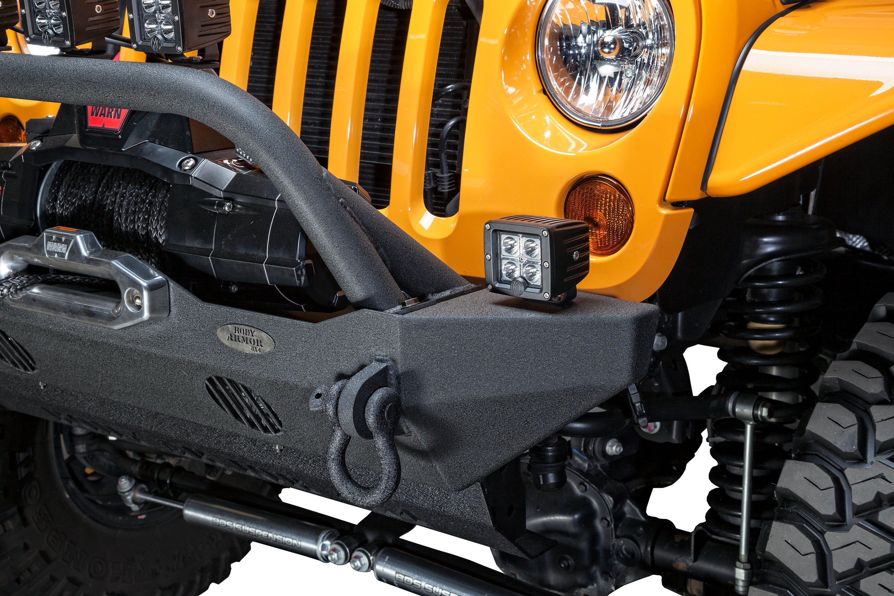 Body Armor 2007-2018 Jeep Wrangler Front Bumper Mid Stubby Black JK-19 ...